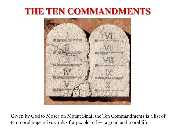Ten Commandments GRADE 7