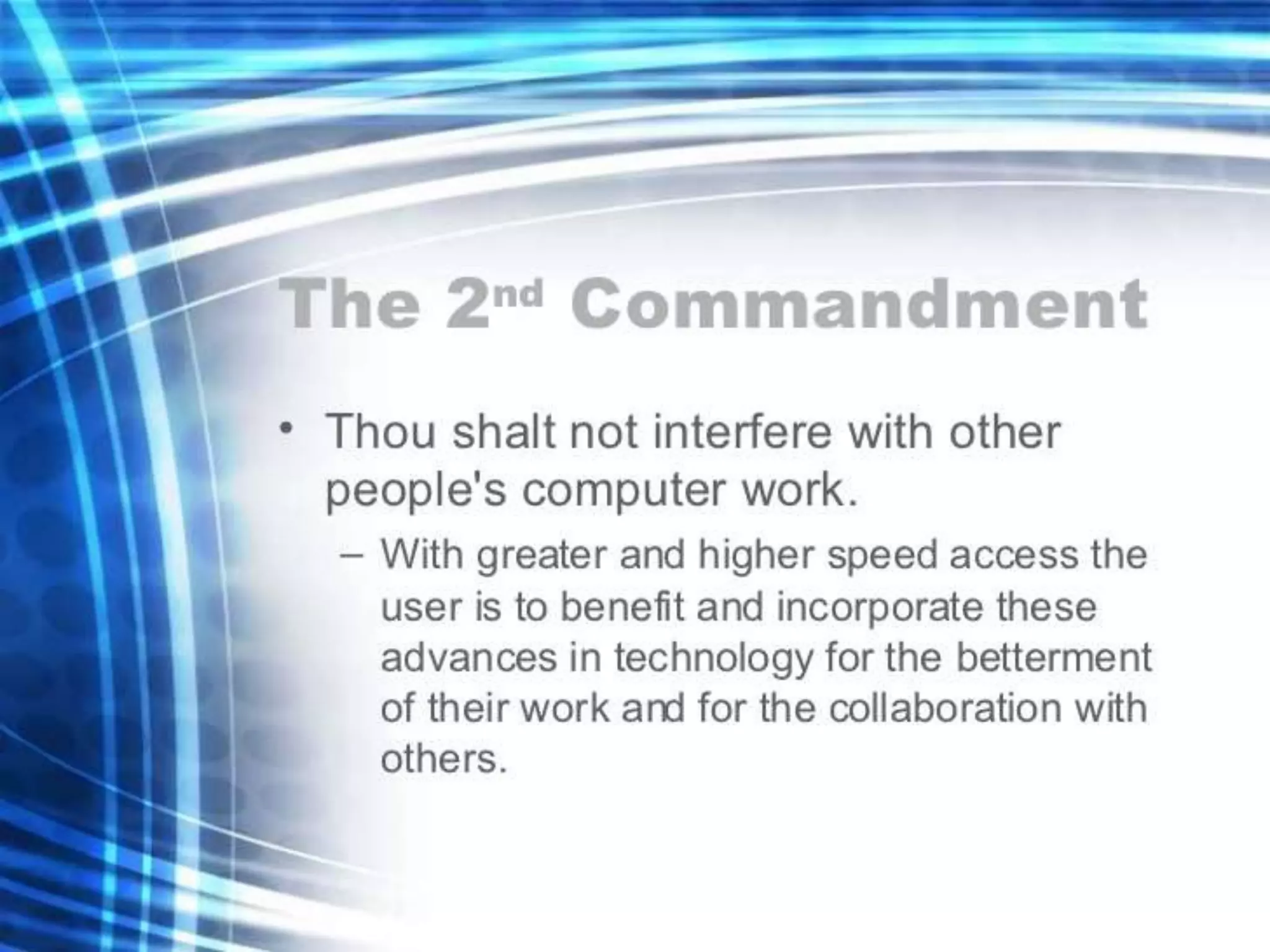 Ten commandments of Computer Ethics | PPTX