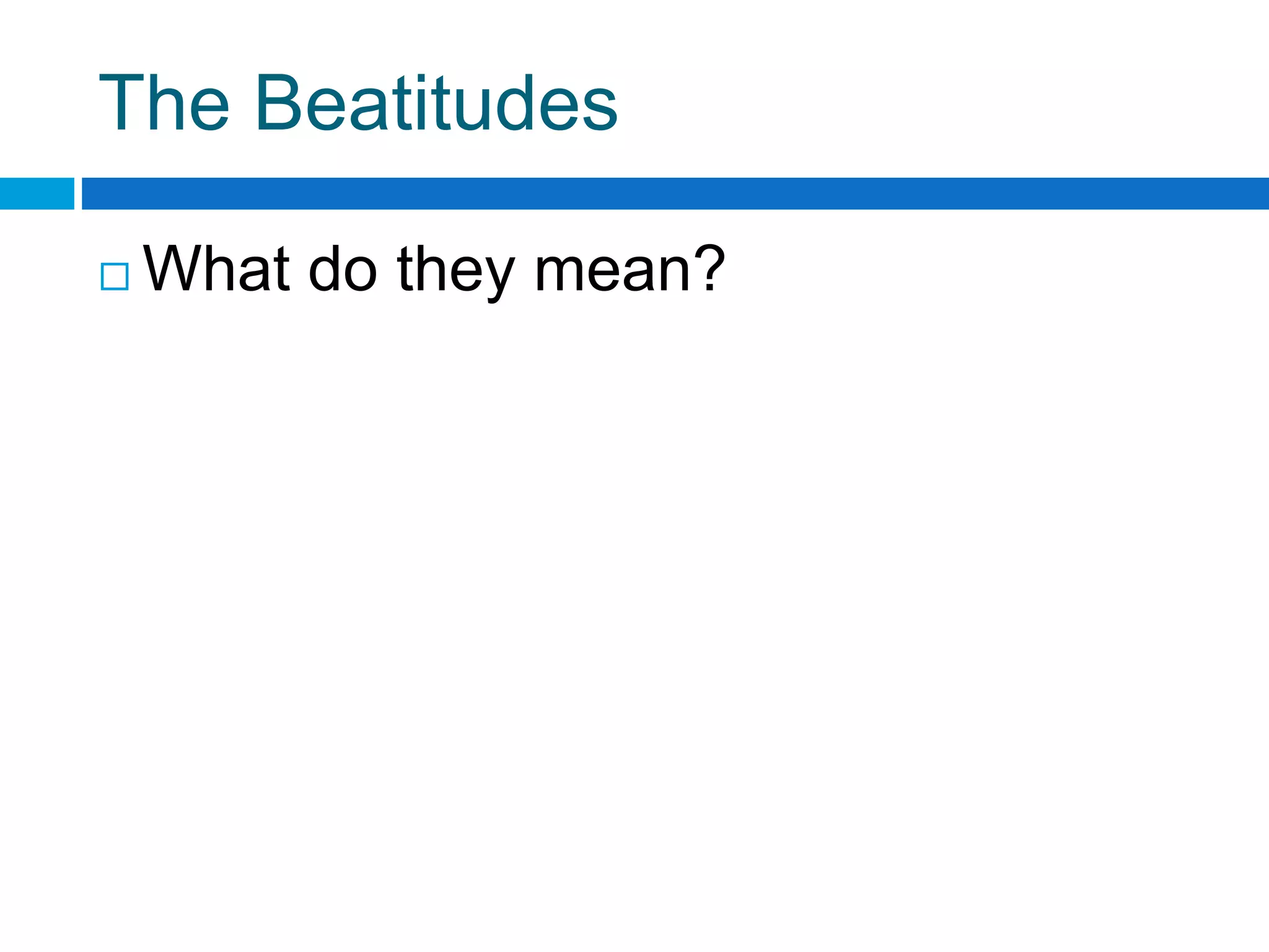 Ten Commandments and the Beatitudes | PPT