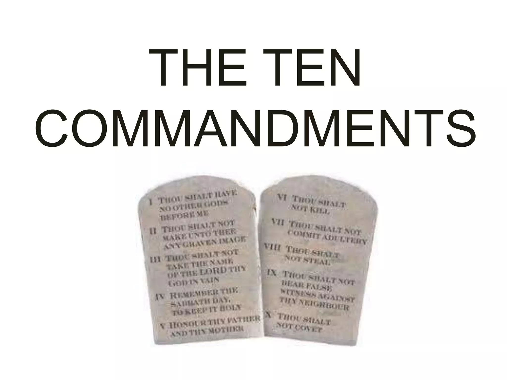 Ten commandments - First Commandment GRADE 8 | PPT