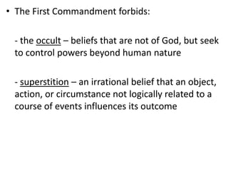 Ten commandments - First Commandment GRADE 8 | PPT