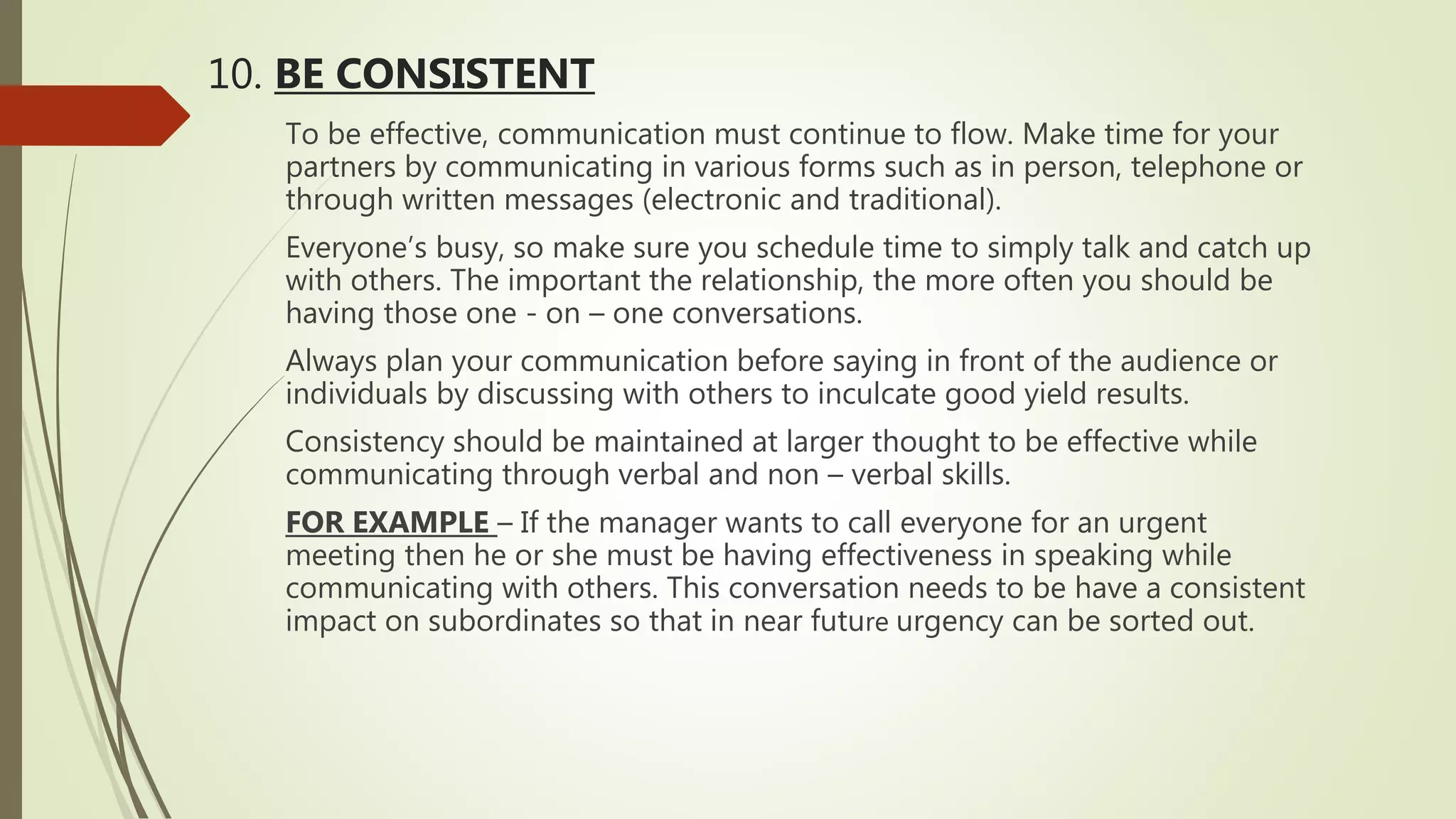 Ten commandments in effective communication | PPTX