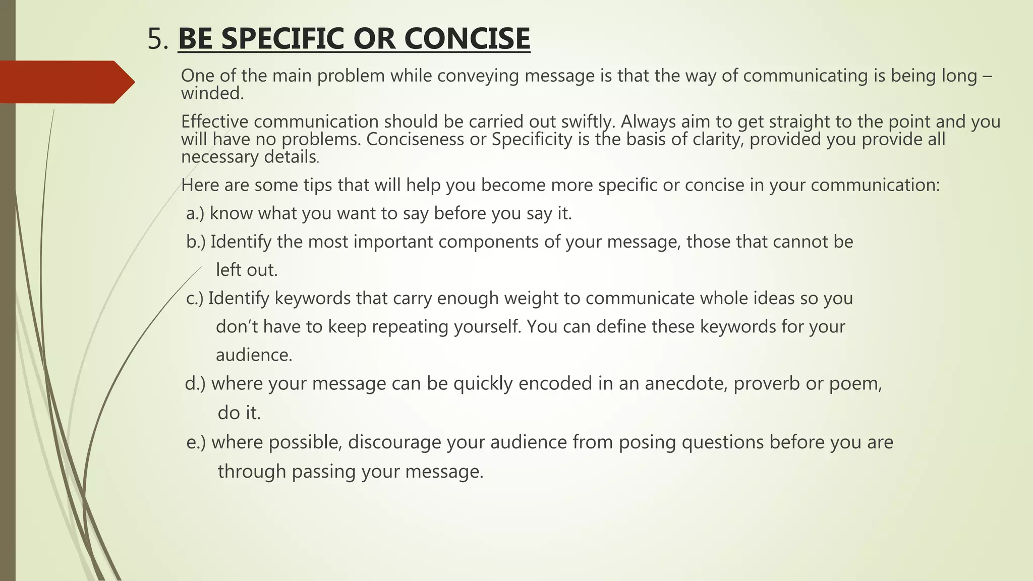 Ten commandments in effective communication | PPTX