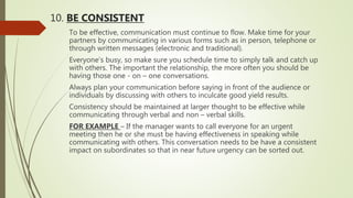 Ten commandments in effective communication | PPTX