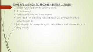 Ten commandments in effective communication | PPTX