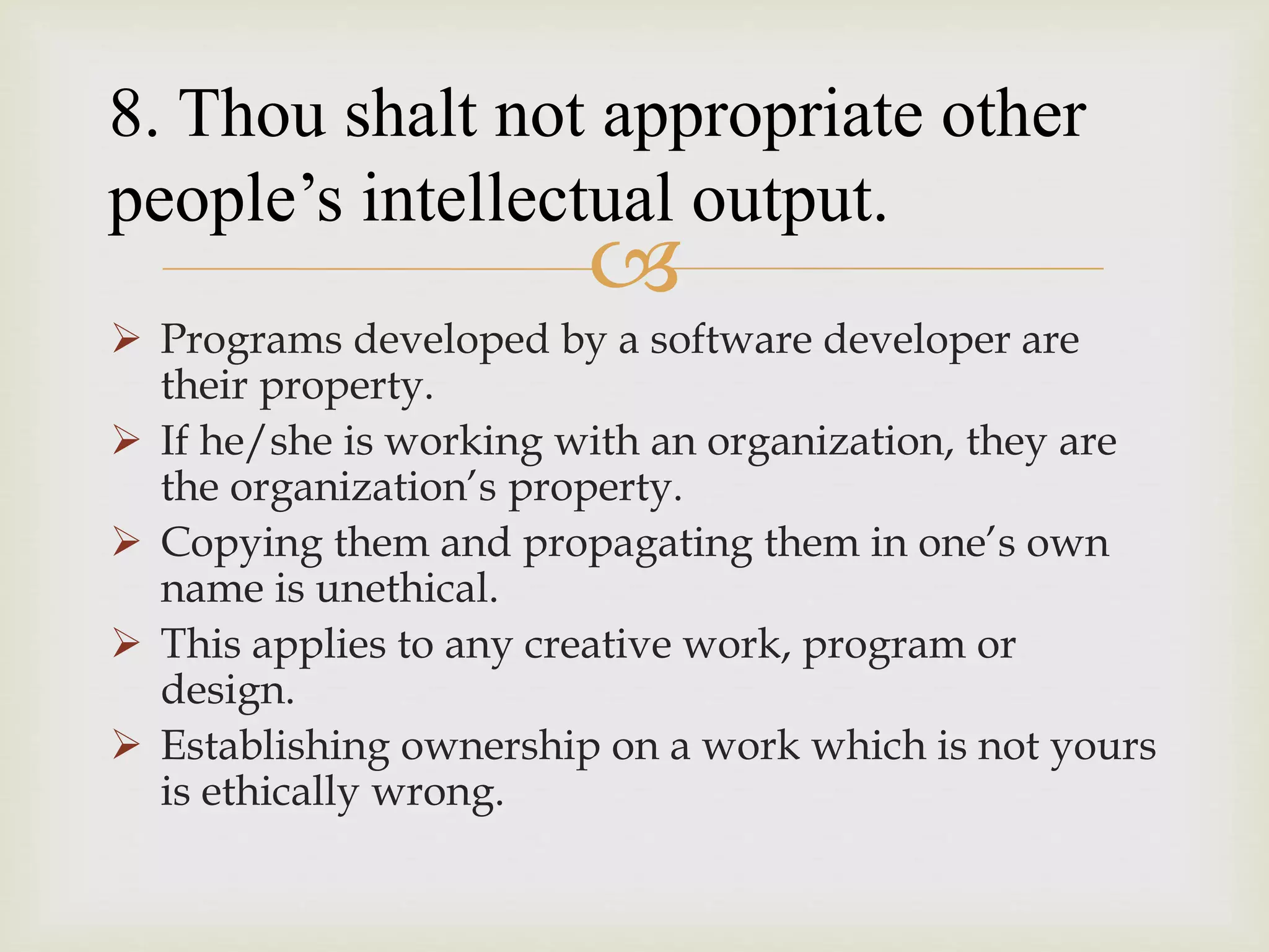 TEN COMMANDMENTS OF COMPUTER ETHICS.pptx