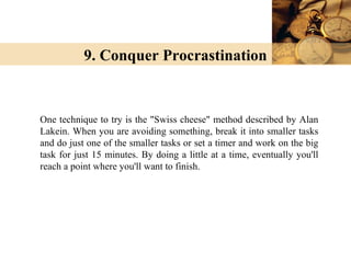 Ten Commandments Of Time | PPT