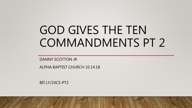 Ten Commandments Sunday School Lesson (Part II) | PPTX | Christianity ...