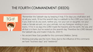 Ten Commandments Sunday School Lesson (Part II) | PPTX