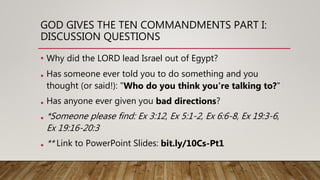 Ten Commandments Part I | Sunday School 10.7.18 [Updated] | PPT