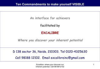 Ten commandments to make your self visible | PPT