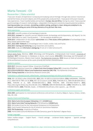 Tenconi_CV_2019 | PDF | Science