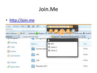 Ten cool tools for eLearning | PPTX | Internet | Computing