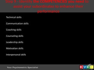 Ten critical steps in managing subordinate | PPTX