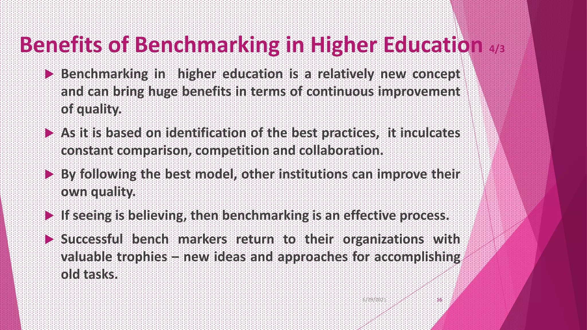 Quality Assurance Benchmarking in Higher Education | PPTX