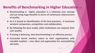 Quality Assurance Benchmarking in Higher Education | PPTX