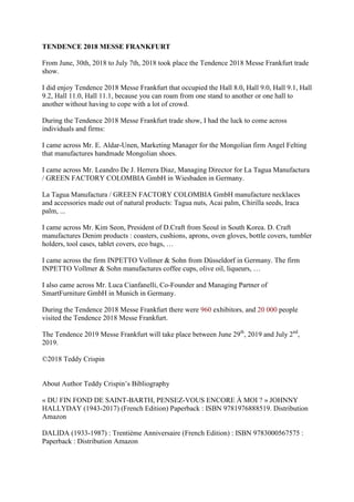 Tendence 2018 messe frankfurt | PDF