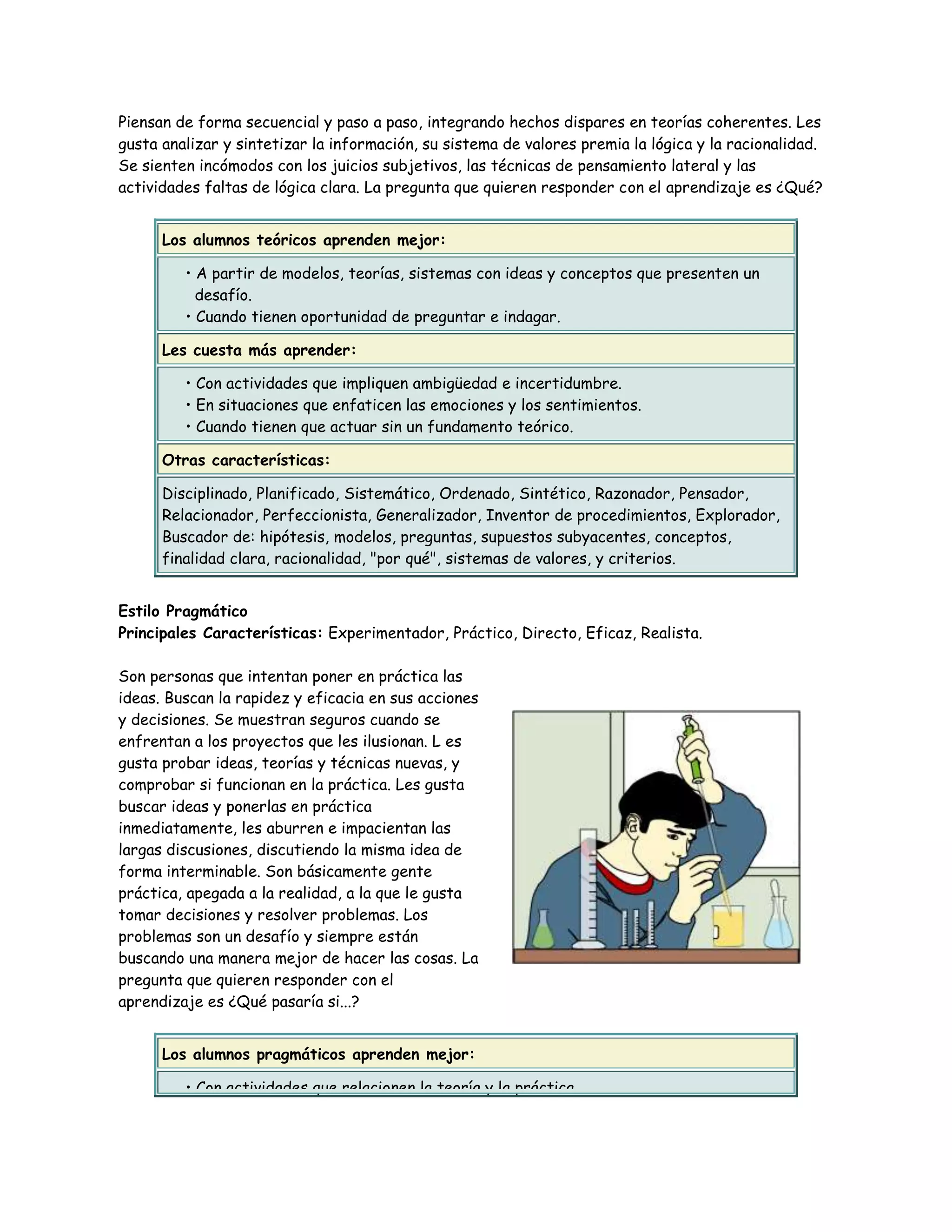 Tendencias generales del comportamiento personal | DOCX