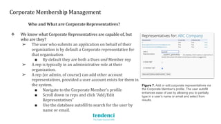 Corporate Management | Session 2 of 3 | Tendenci AMS | PDF