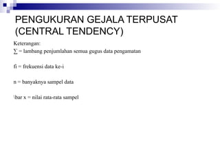 Tendensi Sentral dan Dispersi for Management | PPTX