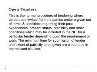 Tenders for construction | PPTX