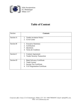 How to write a Tender (Example) | PDF