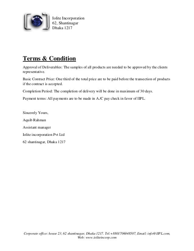 How to write a Tender (Example)