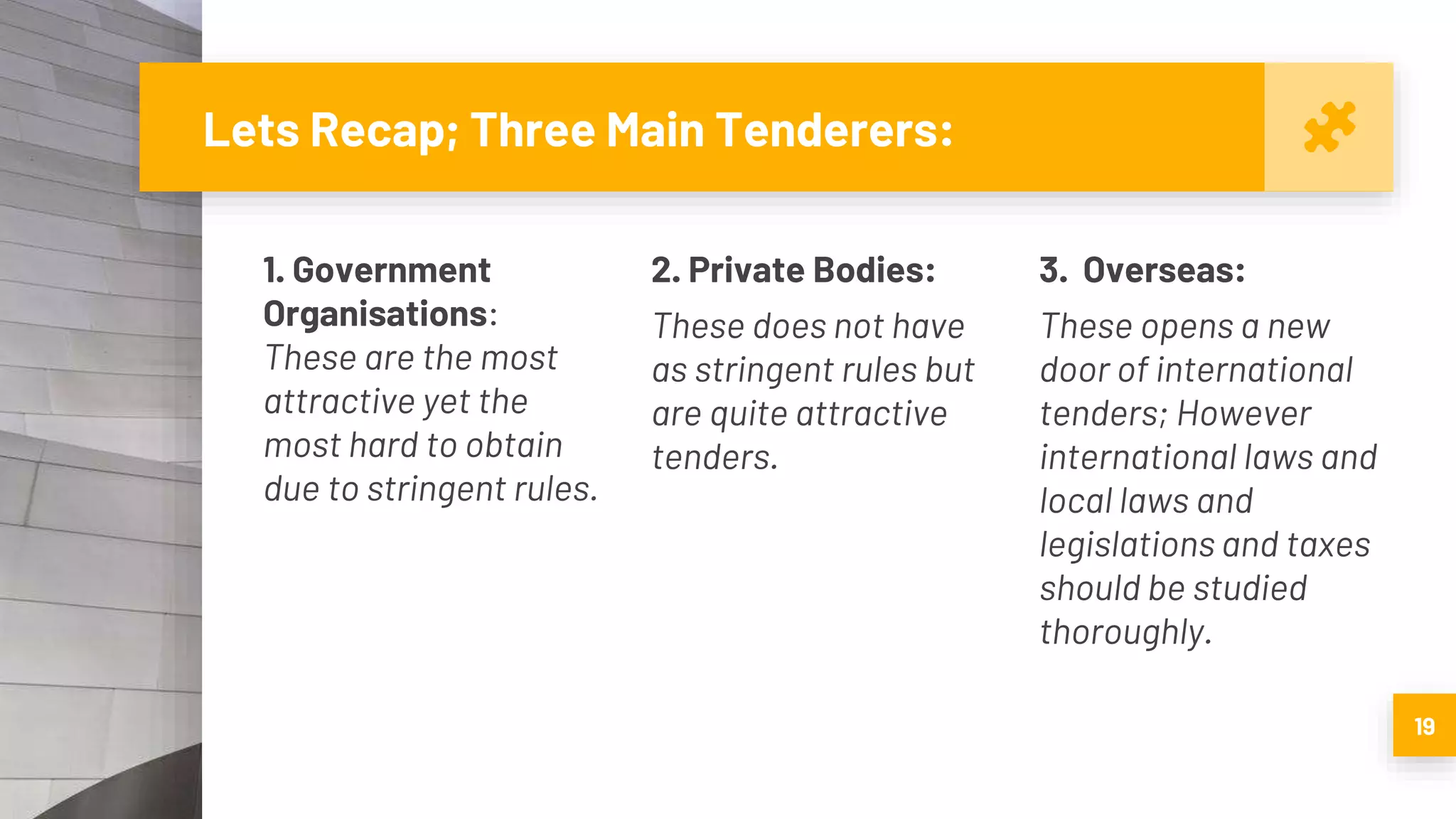 Tenders, their types and process | PPTX