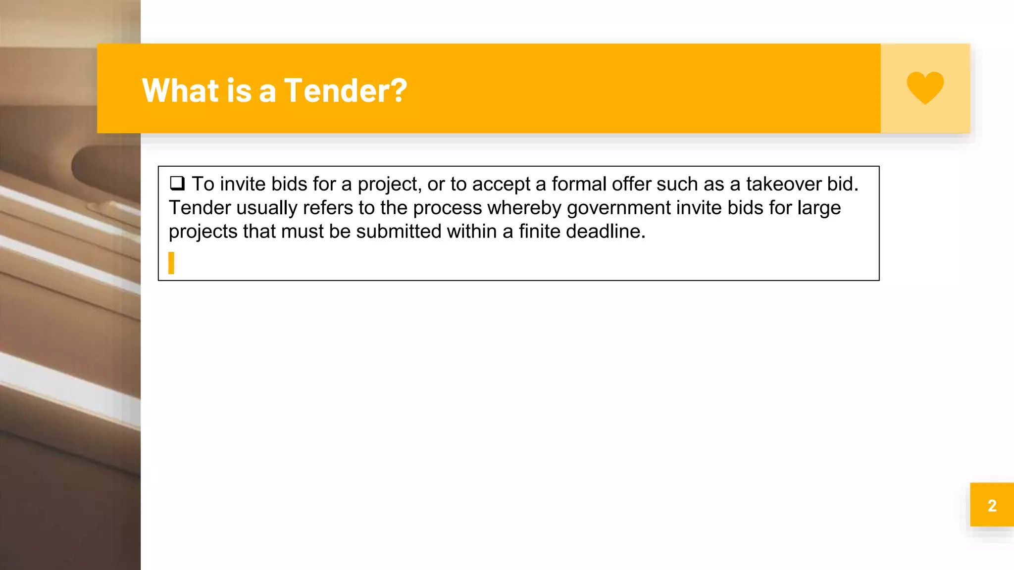 Tenders, their types and process | PPTX