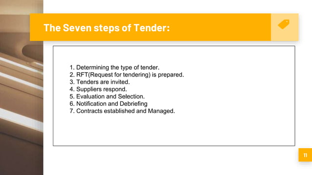 Tenders, their types and process | PPTX
