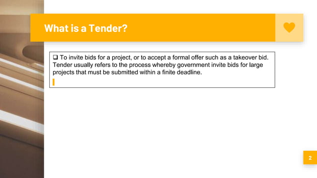 Tenders, their types and process | PPTX