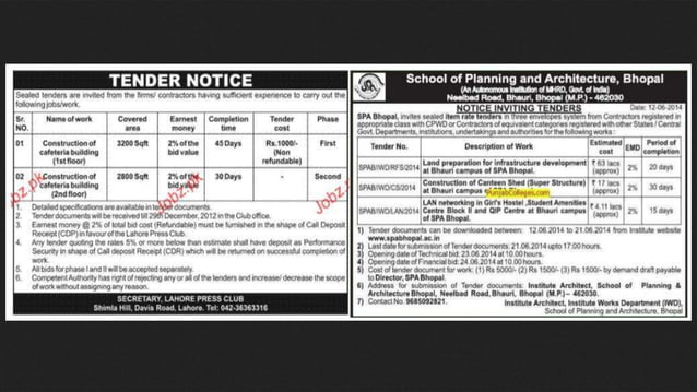Types of Tender and their Process | PDF