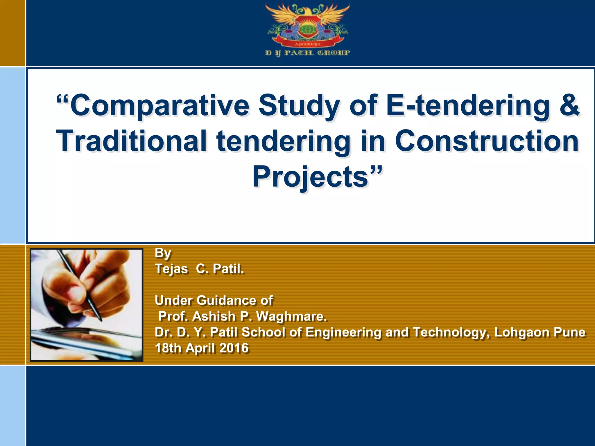 Tender & bidding in construction projects | PPT