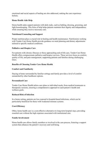 Advanced Home Health Care: Revolutionizing Patient Care at Home | DOCX