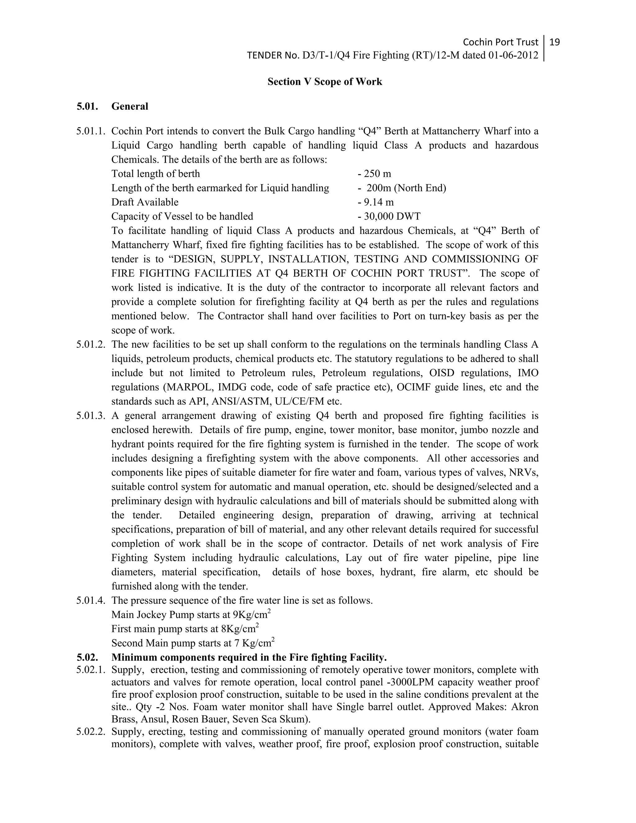 Tender document q4 oiljetty firefighting | PDF