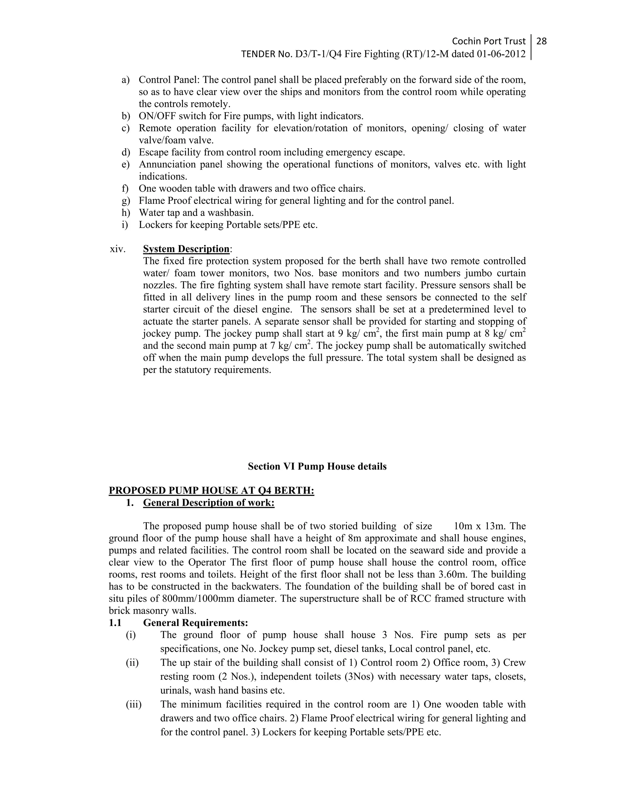 Tender document q4 oiljetty firefighting | PDF