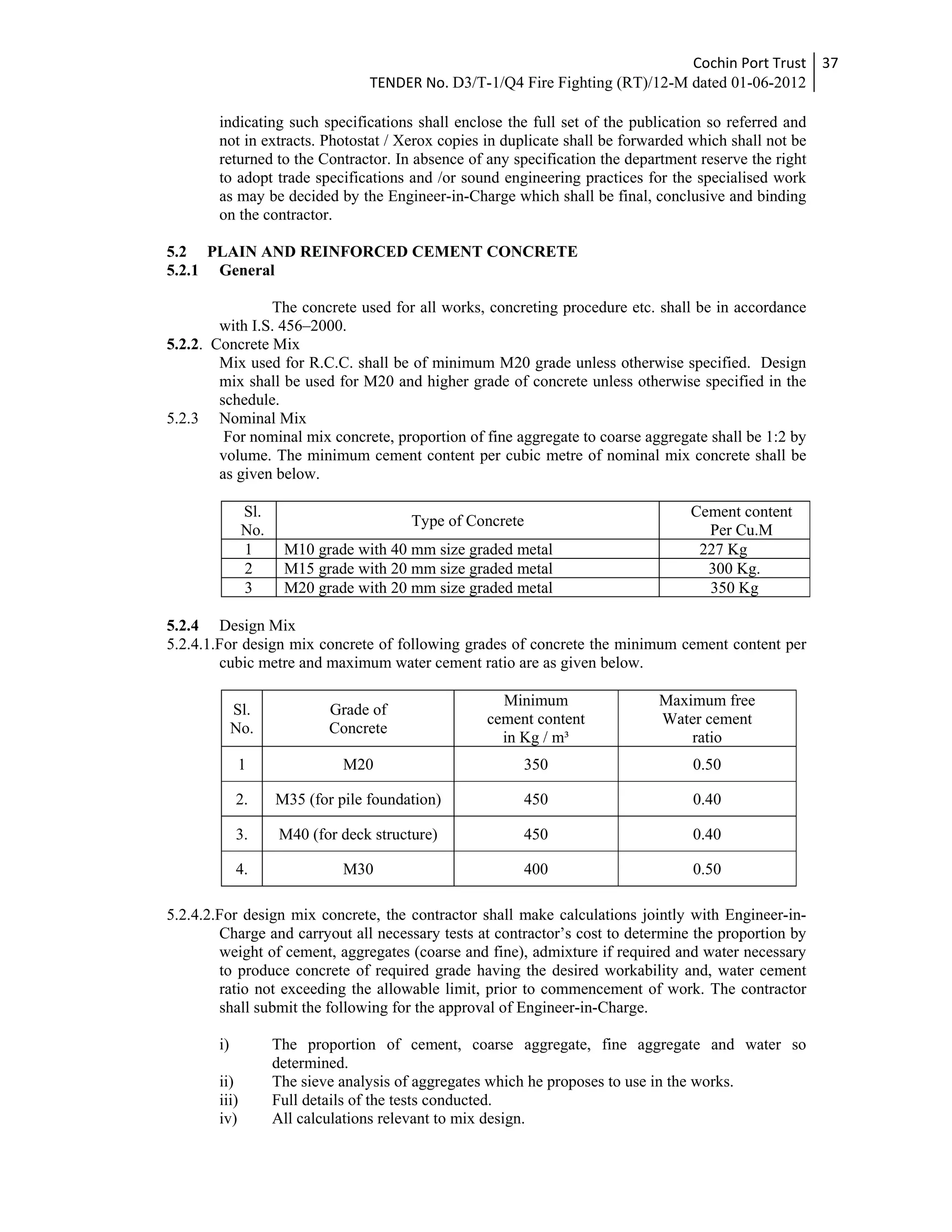 Tender document q4 oiljetty firefighting | PDF