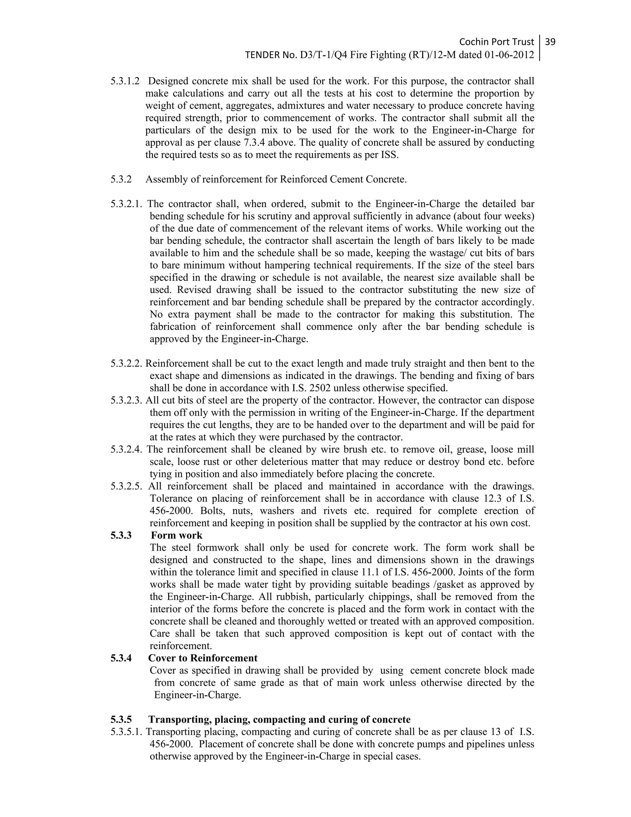 Tender document q4 oiljetty firefighting | PDF