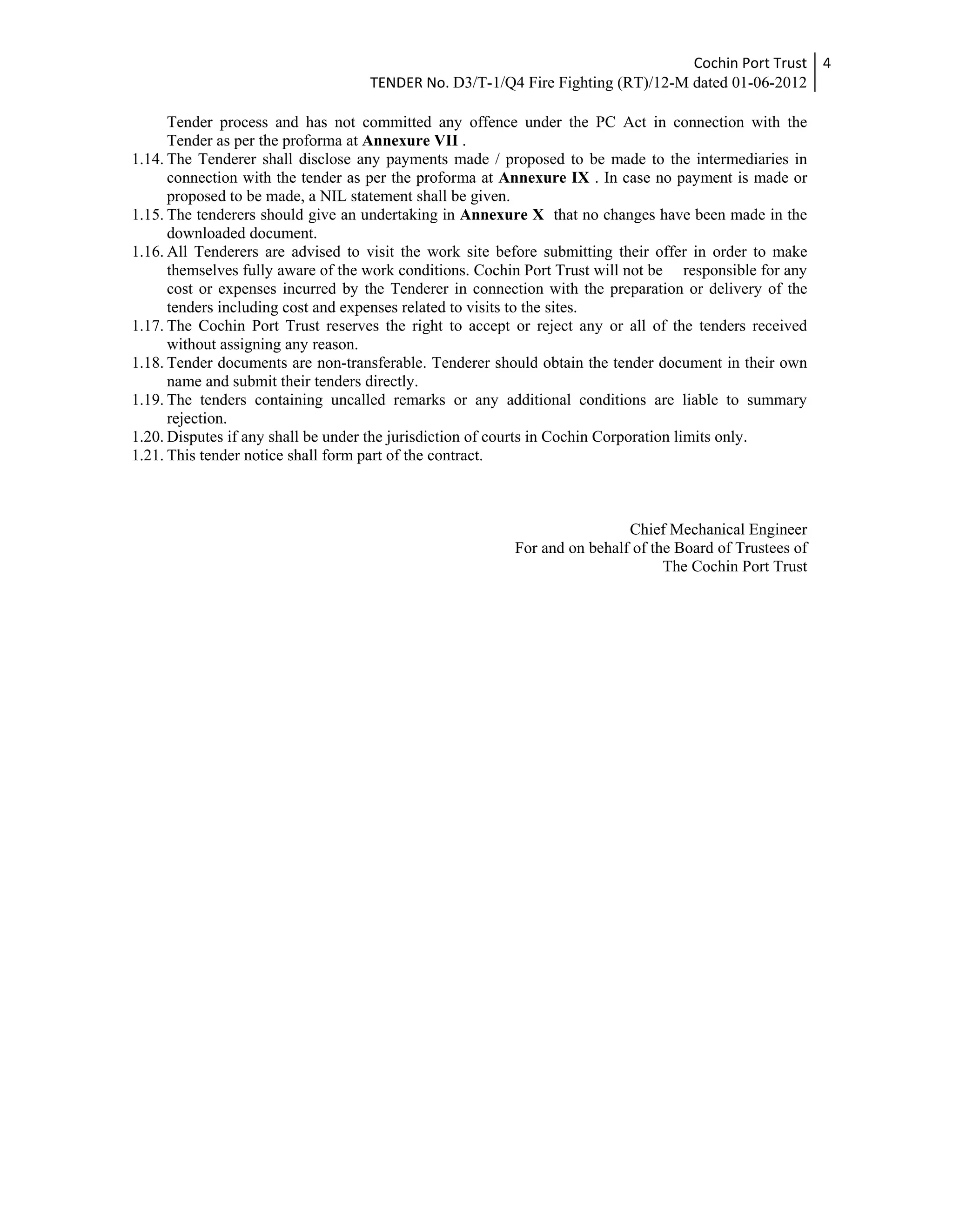 Tender document q4 oiljetty firefighting | PDF