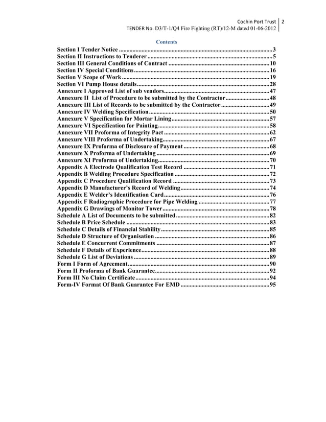 Tender document q4 oiljetty firefighting | PDF
