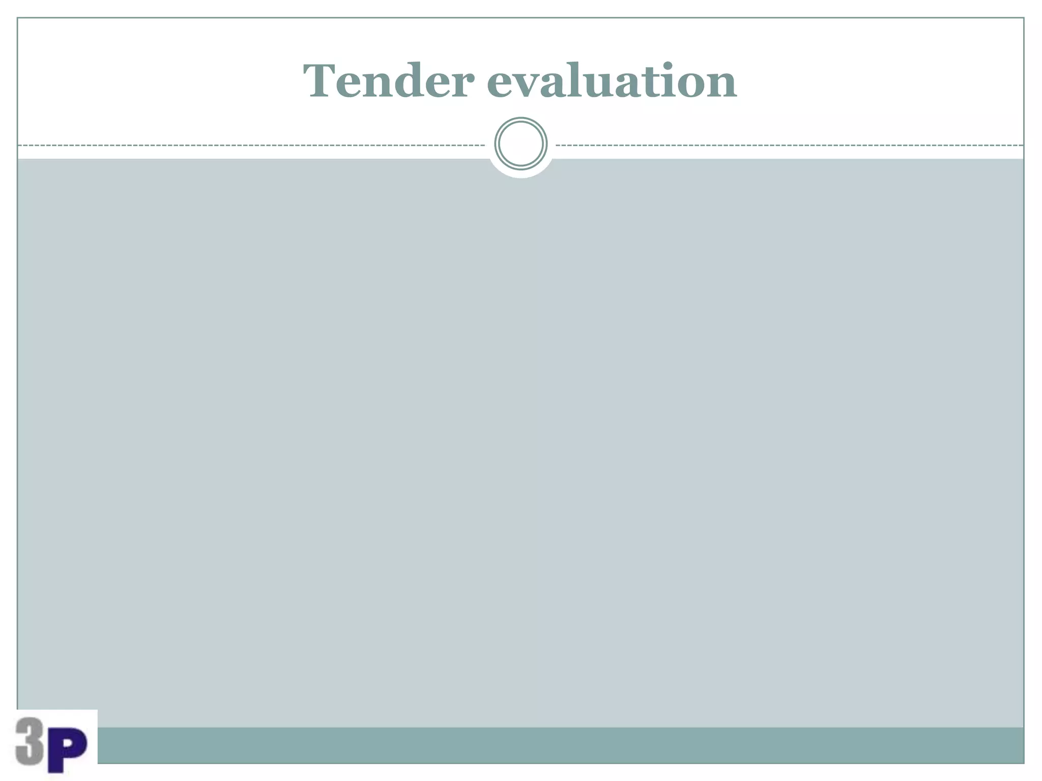 EU public procurement tender evaluation, TAIEX project | PPT