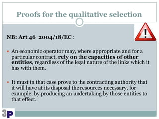 EU public procurement tender evaluation, TAIEX project | PPT