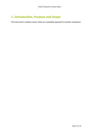 Tender Evaluation Process Notes | PDF