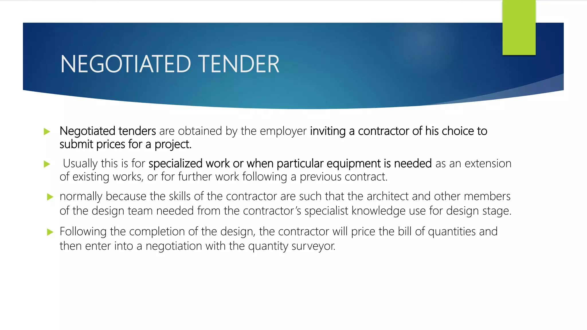 Tendering | PPTX