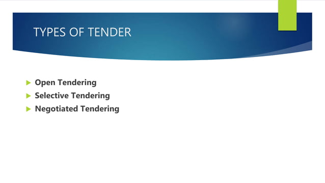 Tendering | PPTX