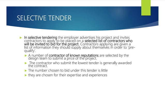Tendering | PPTX