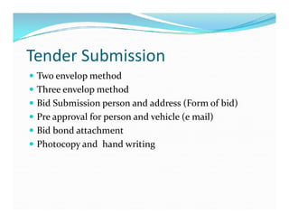 Tendering.pdf | Business | Business and Finance