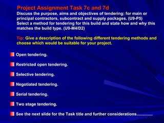 Tendering in construction introduction | PPT