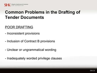 Tendering and Procurement - Basic Principles | PPTX