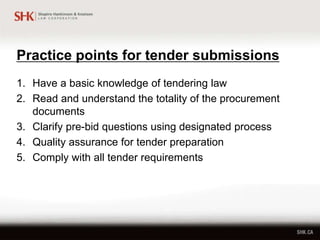 Tendering and Procurement - Basic Principles | PPTX